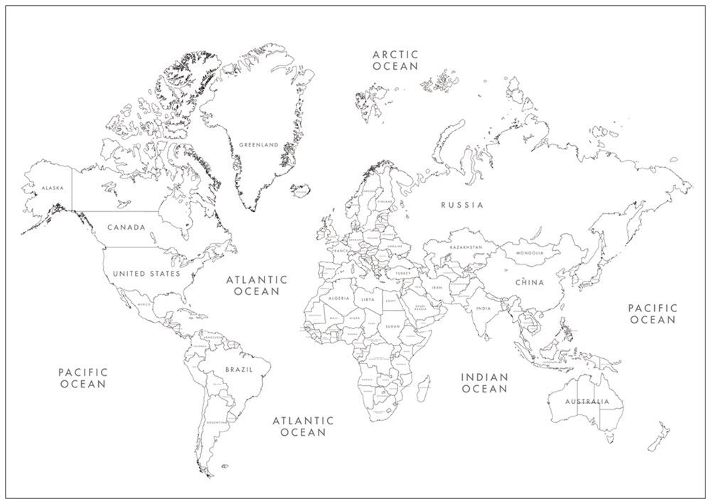 Disegno Di Mappa Degli Stati Del Mondo Da Colorare Disegni, 40% OFF