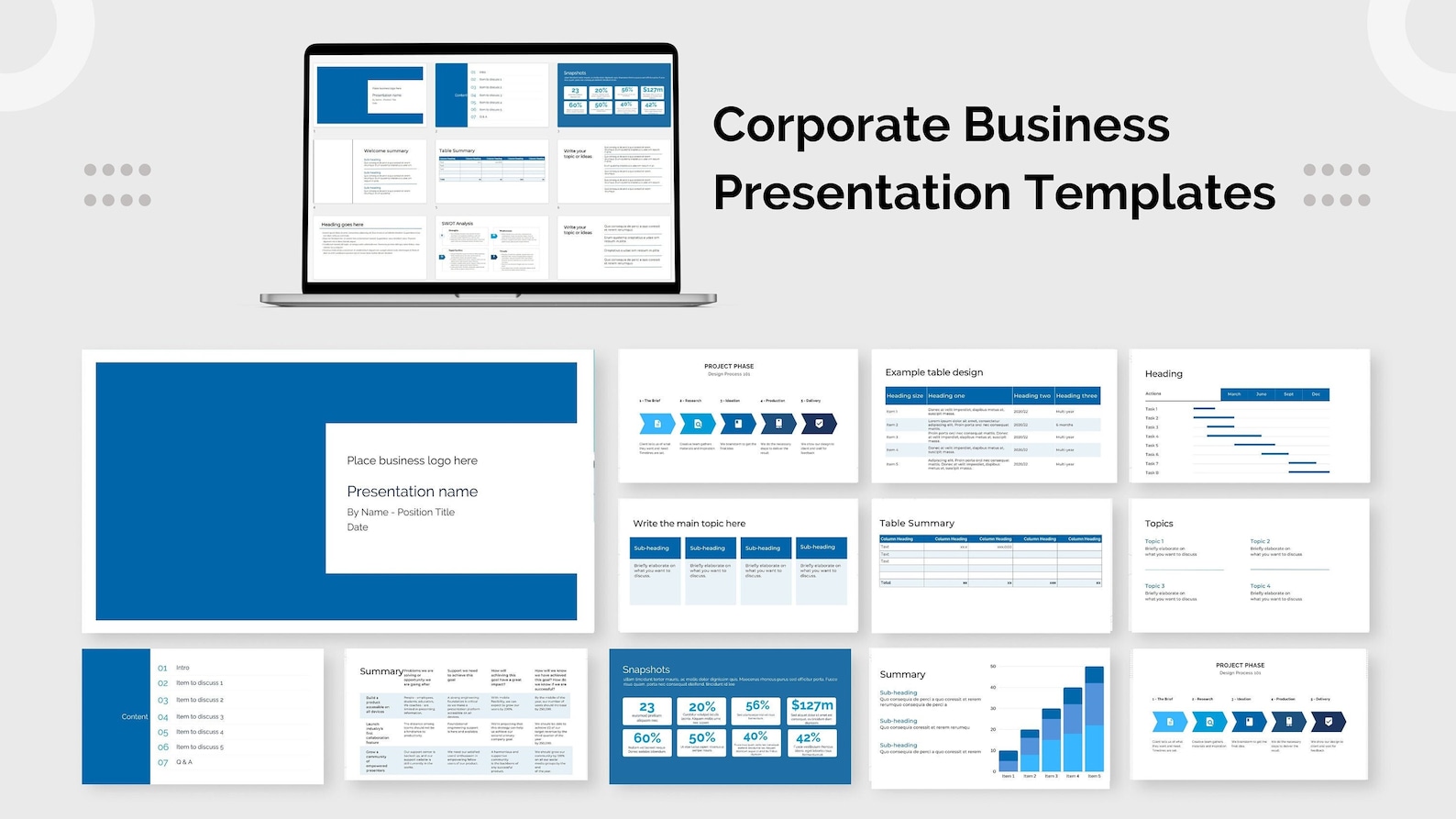 Canva Business Powerpoint Presentation Template - 30 Unique Slides ...
