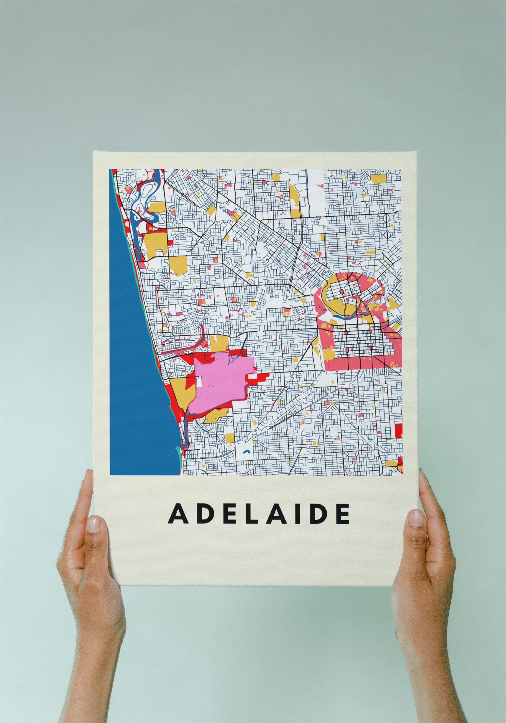 Adelaide City Map Print - Multicolored Map Poster A3 Size - Etsy Australia