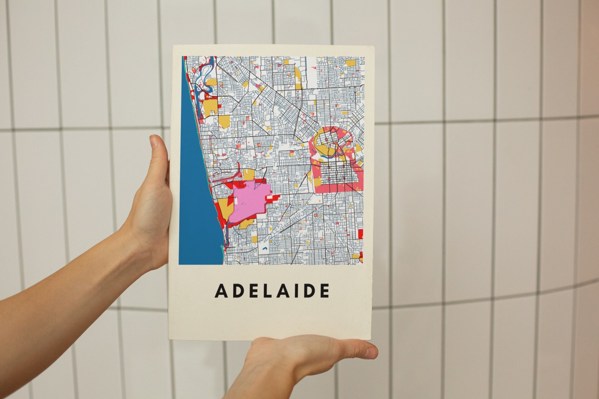 Adelaide City Map Print Multicolored Map Poster A3 Size - Etsy Australia