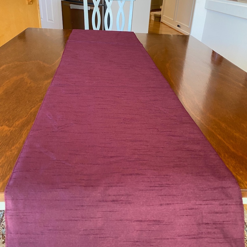 Burgundy Table Runner - Etsy