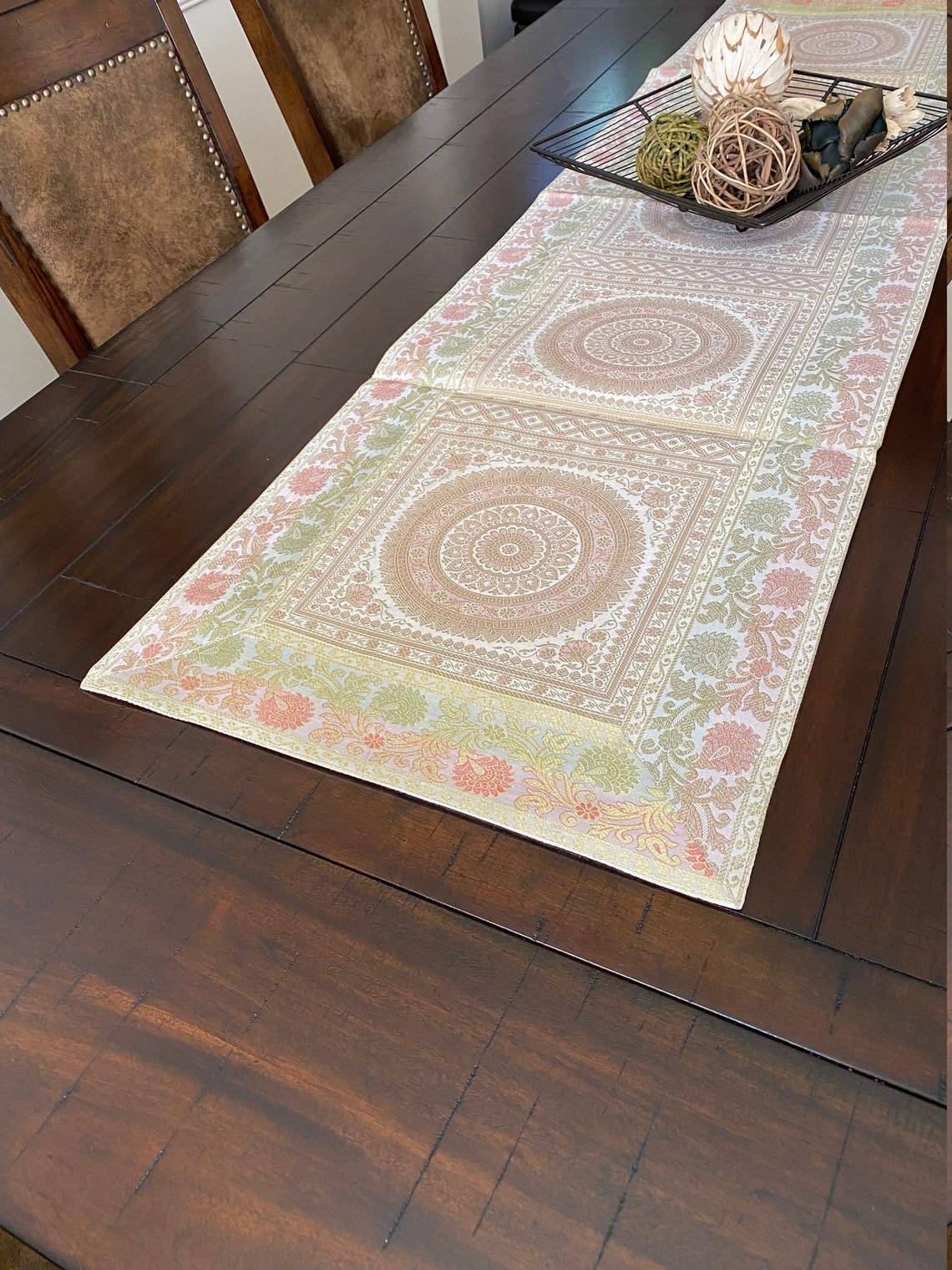 Table Runner/ Wall Tapestry Brocade Art Silk Beautiful - Etsy