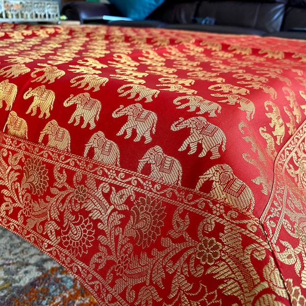 Red Table Cloth - Etsy