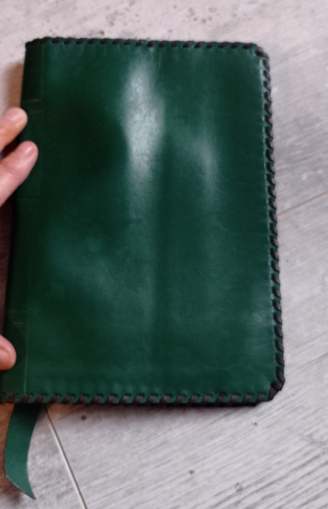 Vintage Book Cover, Green Leather Book Cover - Etsy