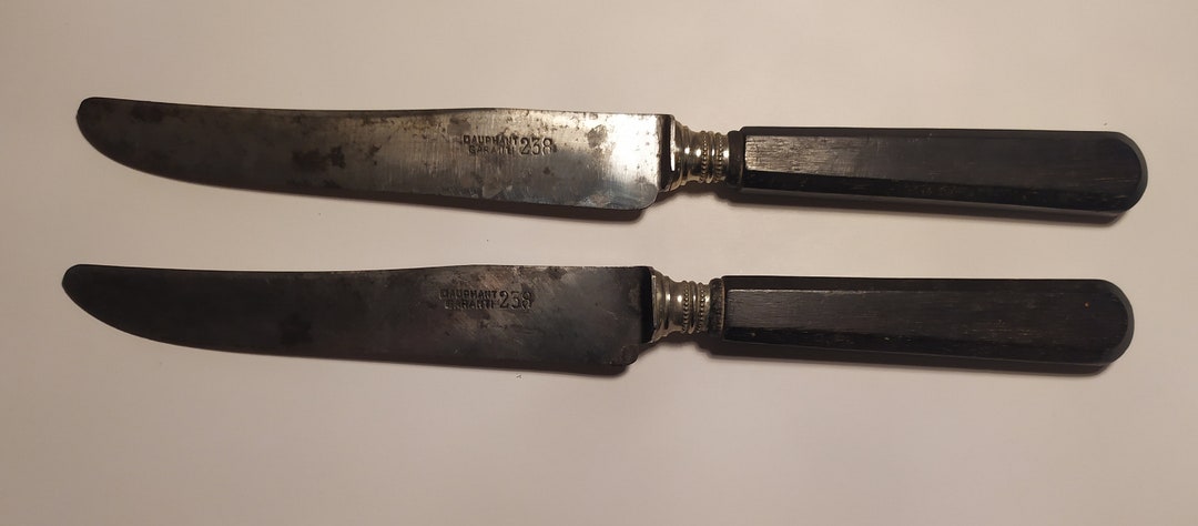 Two Antique Knives Signed DAUPHANT Guaranteed 238 Forged Steel 19th ...