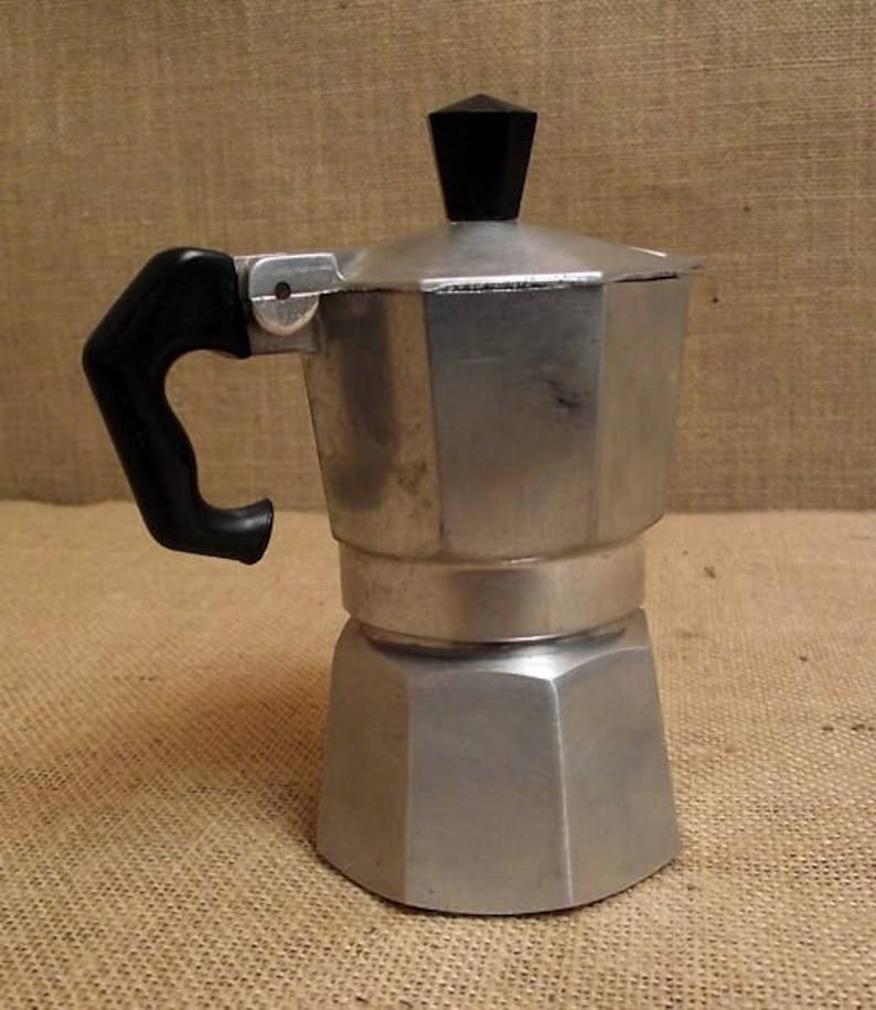 Mini Italian coffee maker JUnior Express aluminum vintage very | Etsy