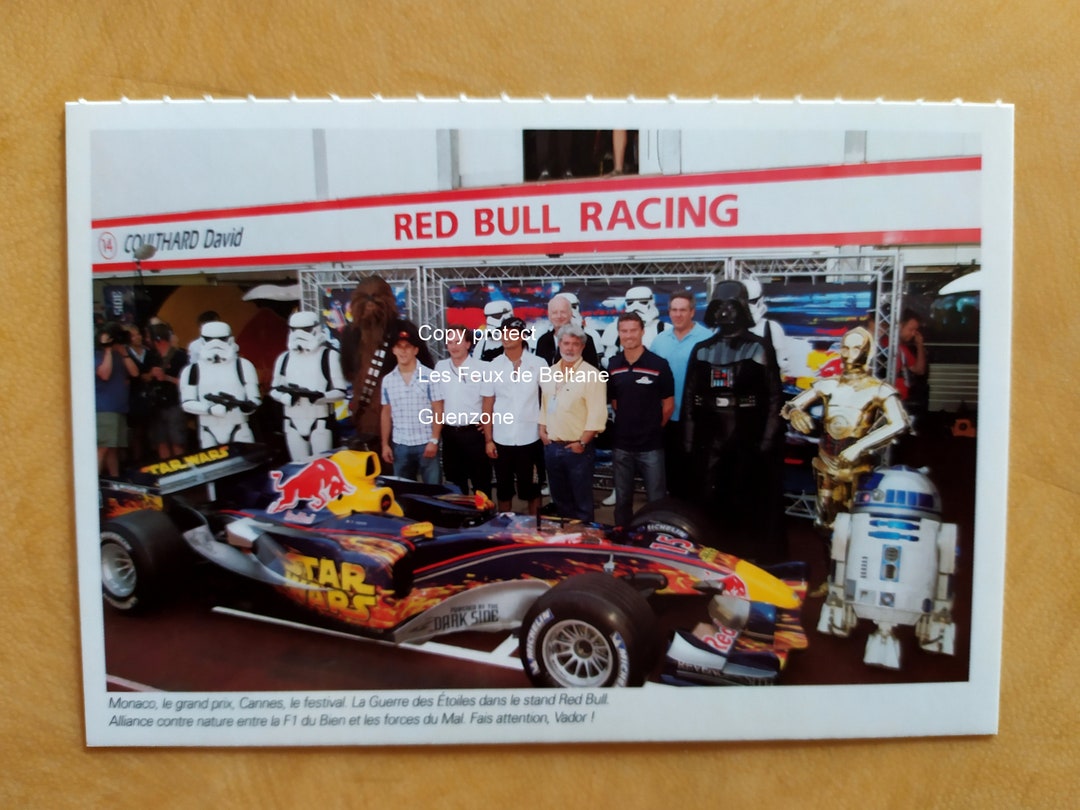 Rare Postcard STAR WARS Formula 1 Red Bull Darth Vader Storm Troopers ...