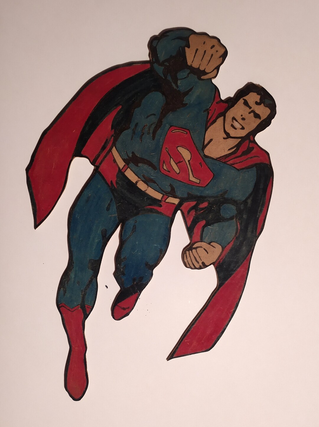 SUPERMAN plaque chantournage pièce unique décoration murale - Etsy France