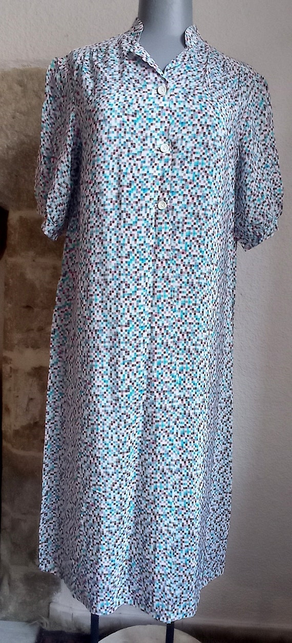 robe vintage motif pixel - Gem