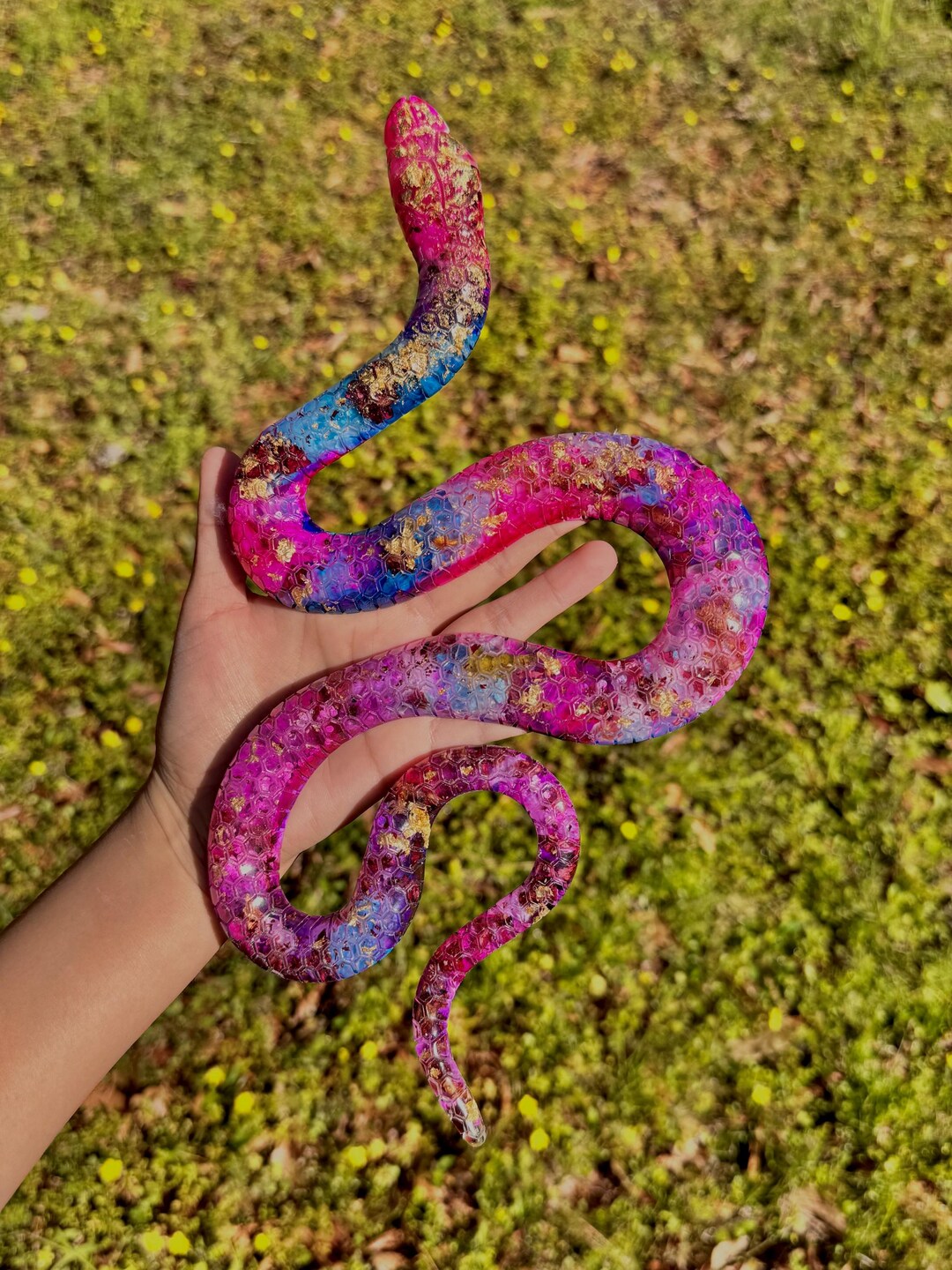 Botanical Resin Snake Wall Decor (galaxy Collection) | Nature-inspired ...
