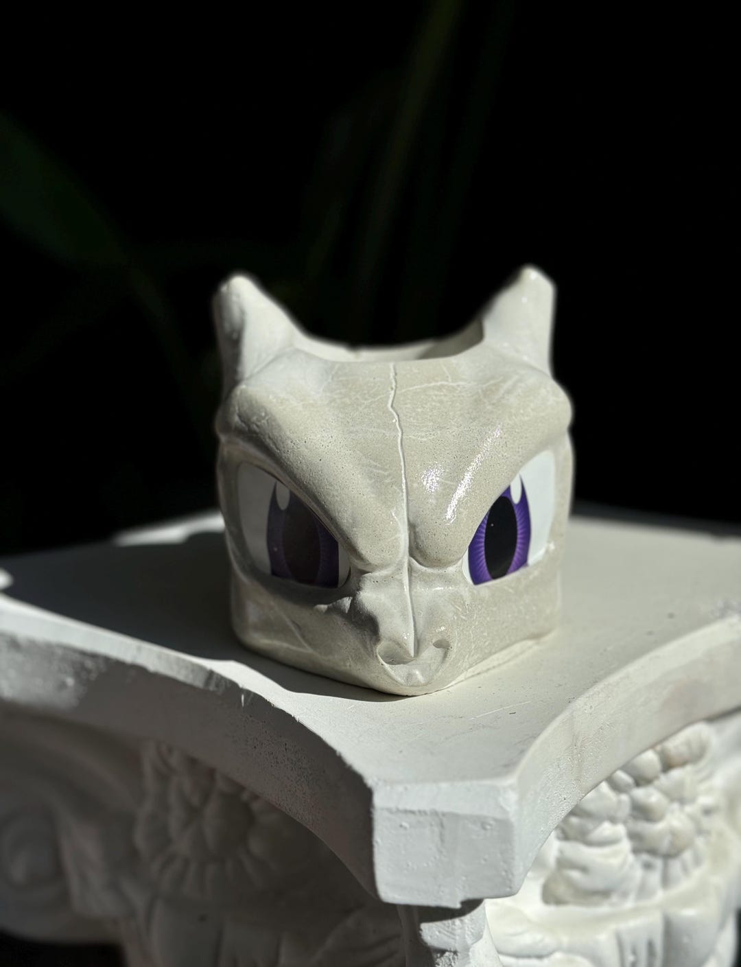 Mewtwo Concrete Planter (natural Color) • Pokemon Themed Decor, Gamers ...