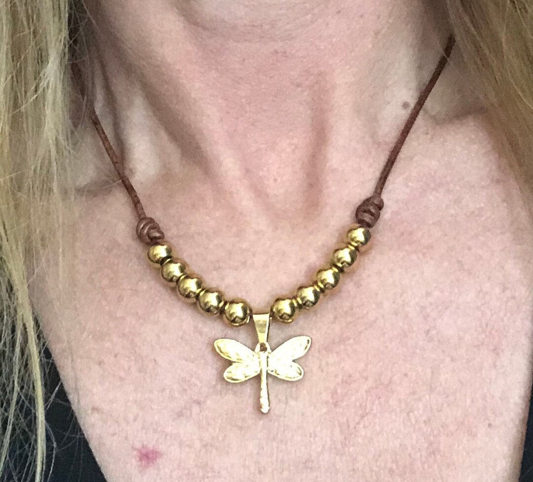 Dragonfly Pendant, Gold Necklace, Dragonfly Jewellery, Gold Dragonfly ...
