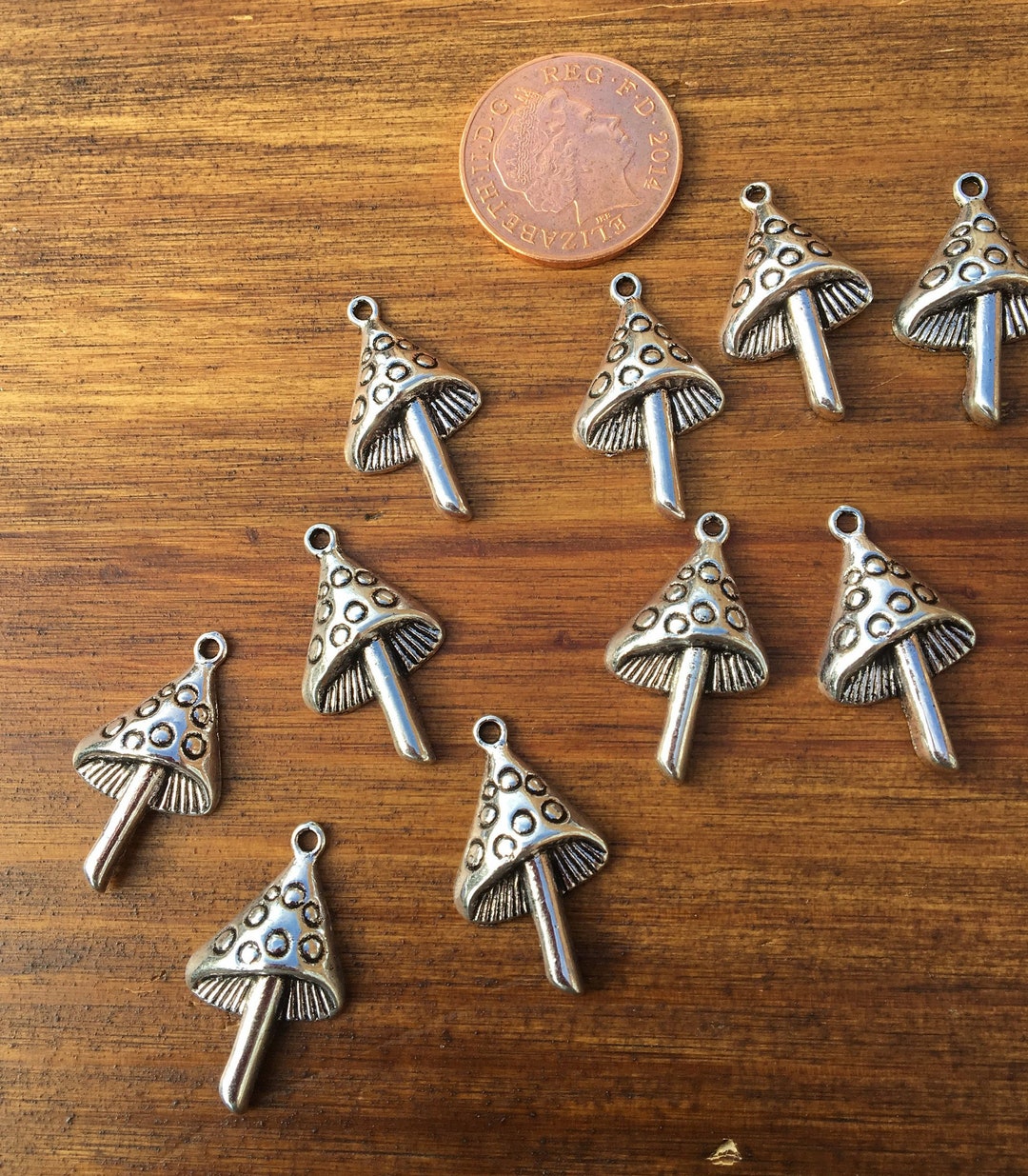 Antique Silver Mushroom Toadstool Pendant, Antique Silver Mushroom ...