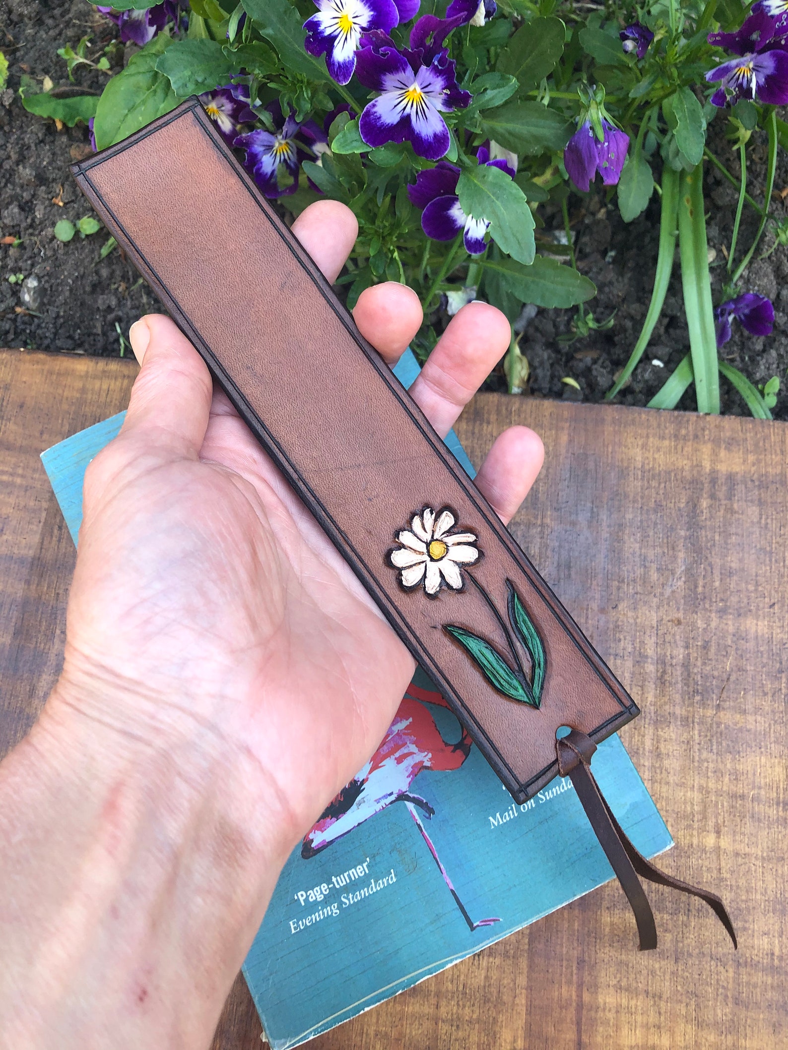 Leather Handmade Daisy Bookmark Daisy Gift Daisy Lover Gift - Etsy