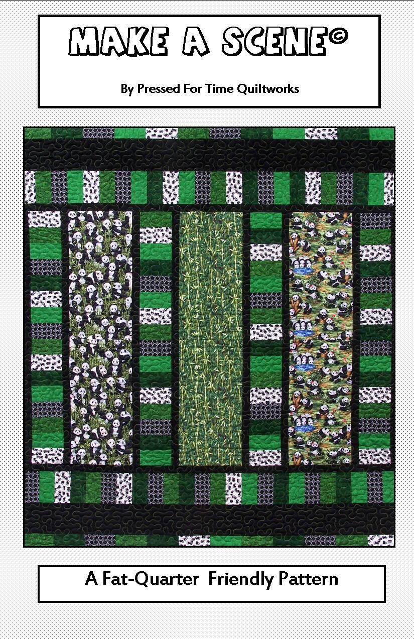 Make A Scene Fat-quarter Quilt Pattern, Beginning Quilt Pattern, Easy ...