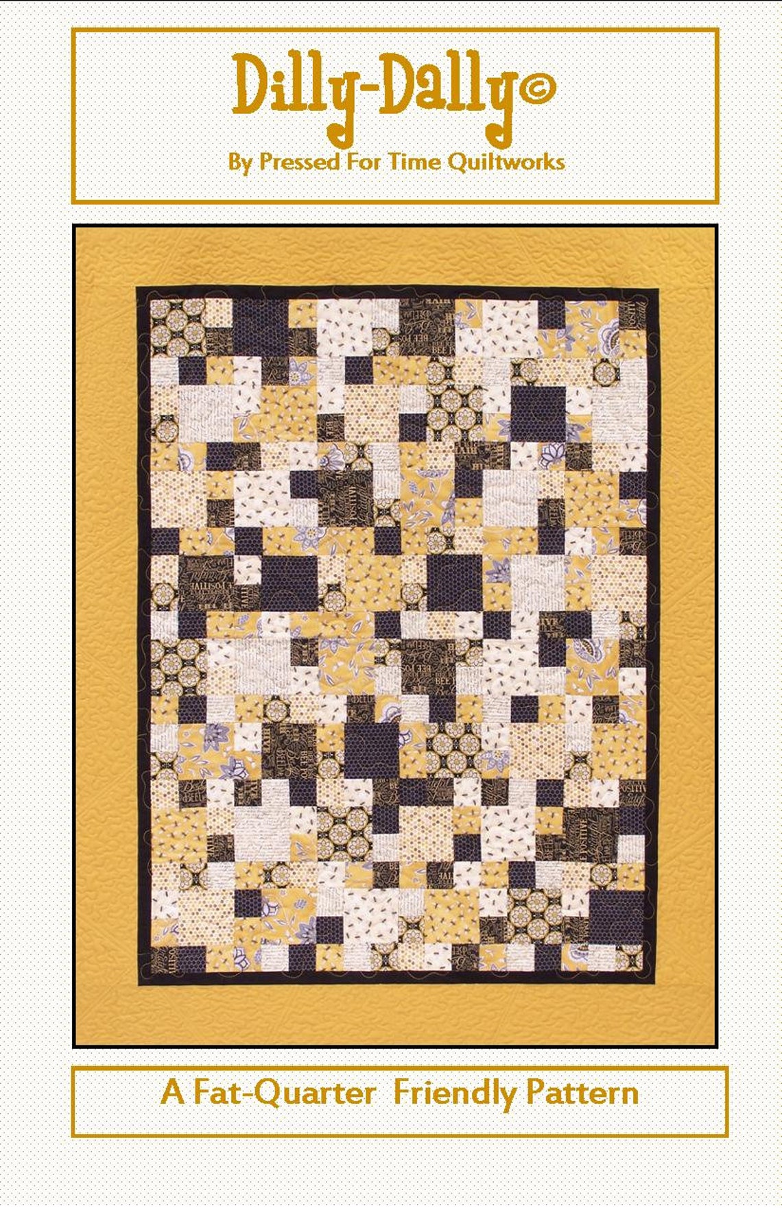 Dilly-dally Fat-quarter Quilt Pattern, Beginning Quilt Pattern, Easy to ...