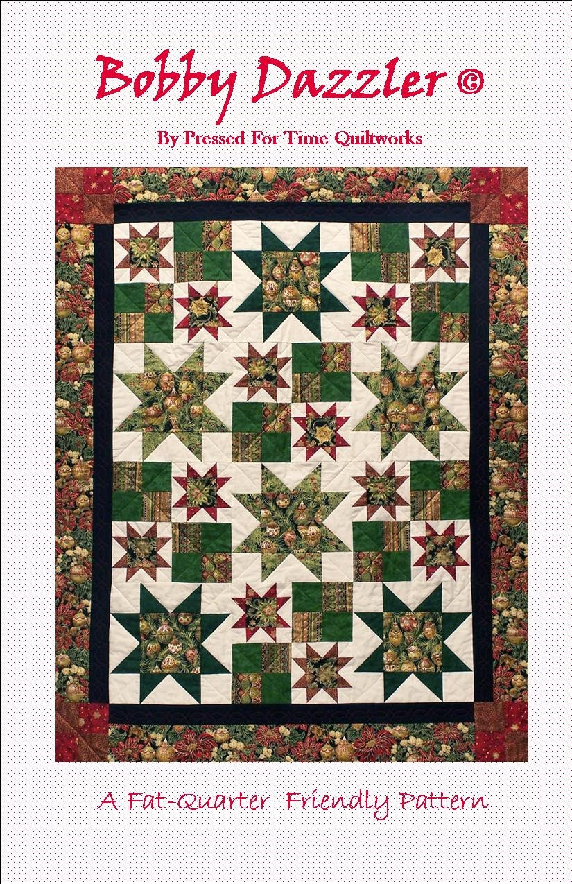 Bobby Dazzler Fat-quarter Quilt Pattern, Beginning Quilt Pattern, Easy ...