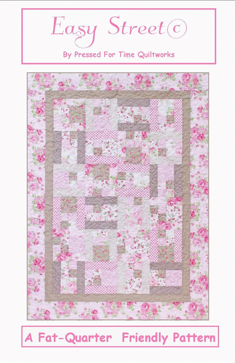 Easy Street Fat-quarter Quilt Pattern, Beginning Quilt Pattern, Easy to ...