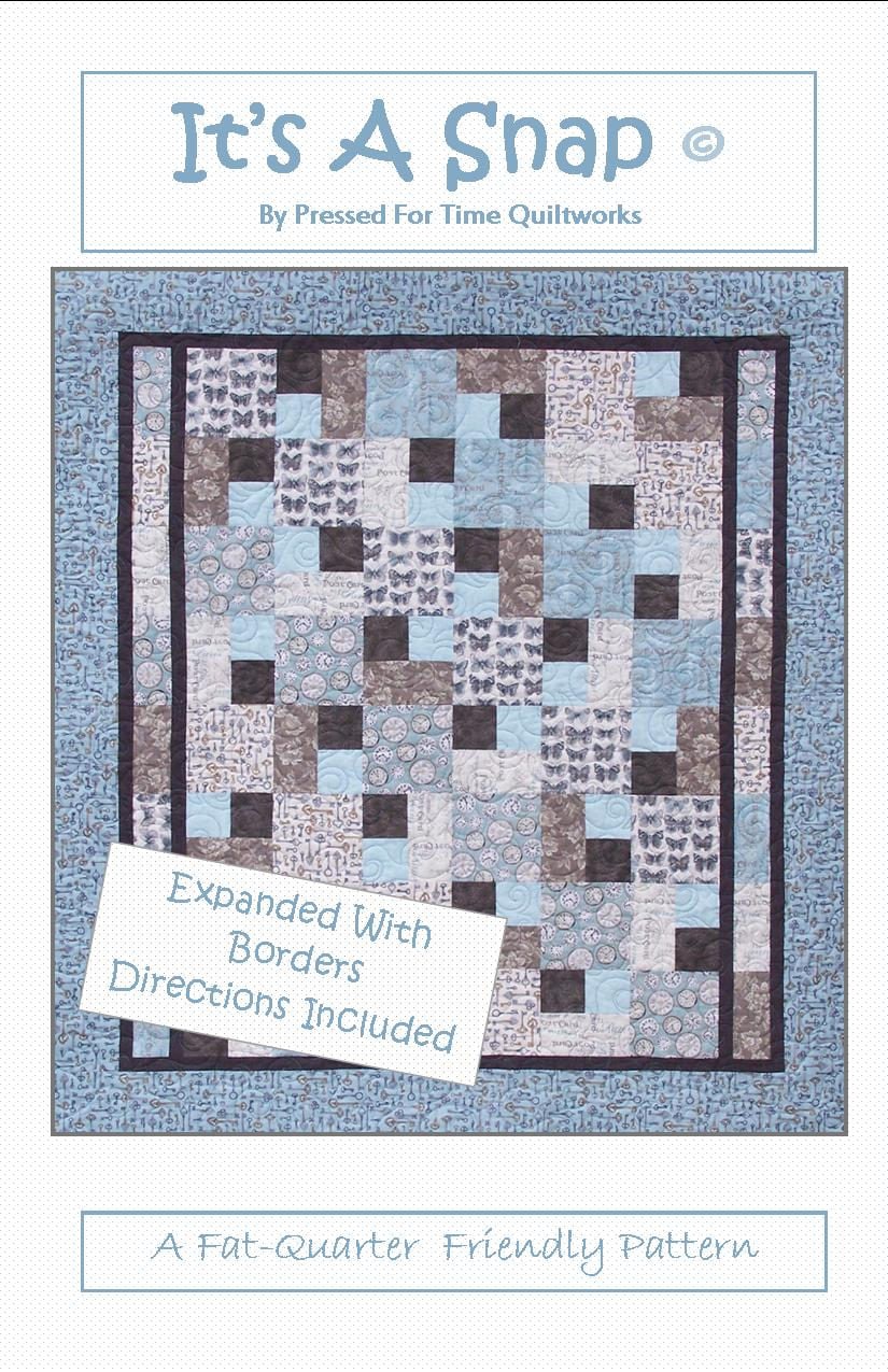 It's A Snap Fat-quarter Quilt Pattern, Beginning Quilt Pattern, Easy ...