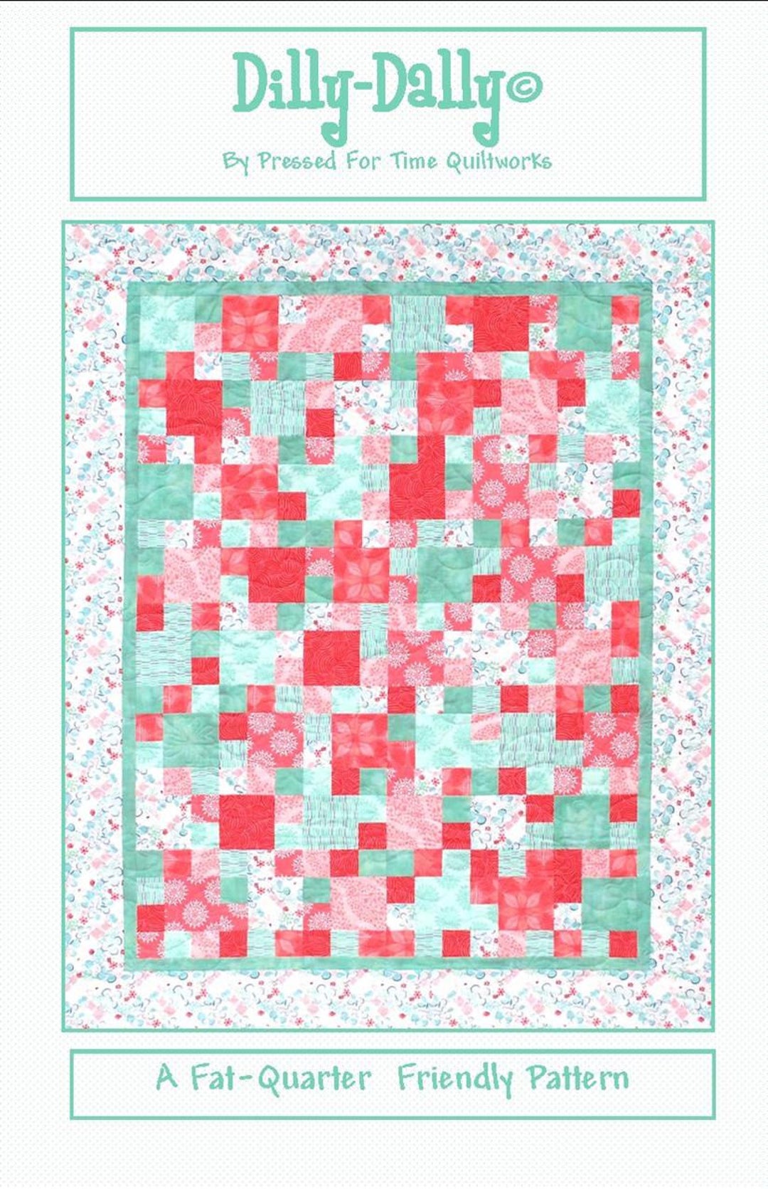 Dilly-dally Fat-quarter Quilt Pattern, Beginning Quilt Pattern, Easy to ...