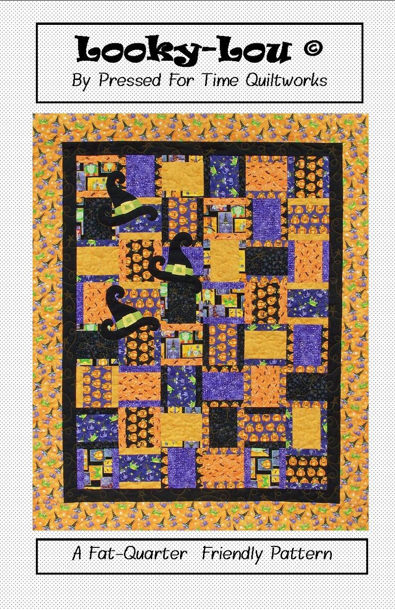Looky-lou Fat-quarter Quilt Pattern, Beginning Quilt Pattern, Easy ...