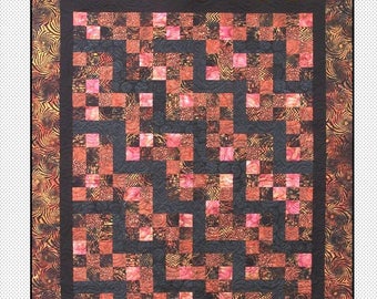 Enigma Fat-quarter Quilt Pattern, Beginning Quilt Pattern, Easy to Sew ...