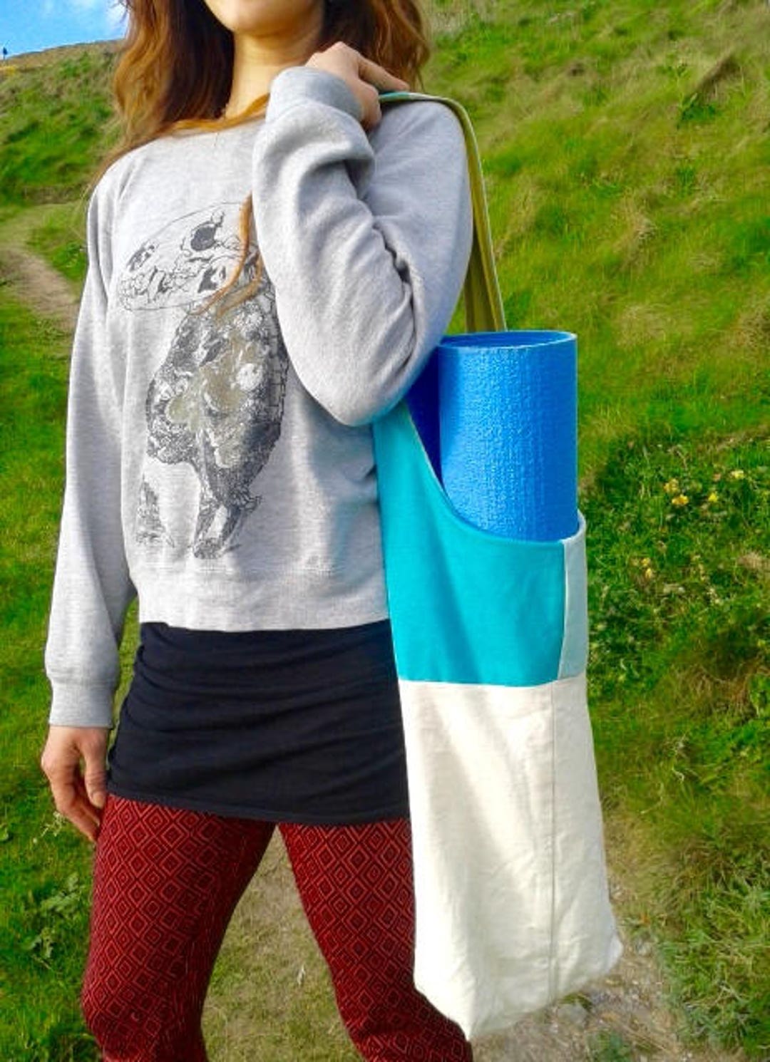 Organic Canvas + Recycled Tent, Easy-carry Yoga Bag - Etsy