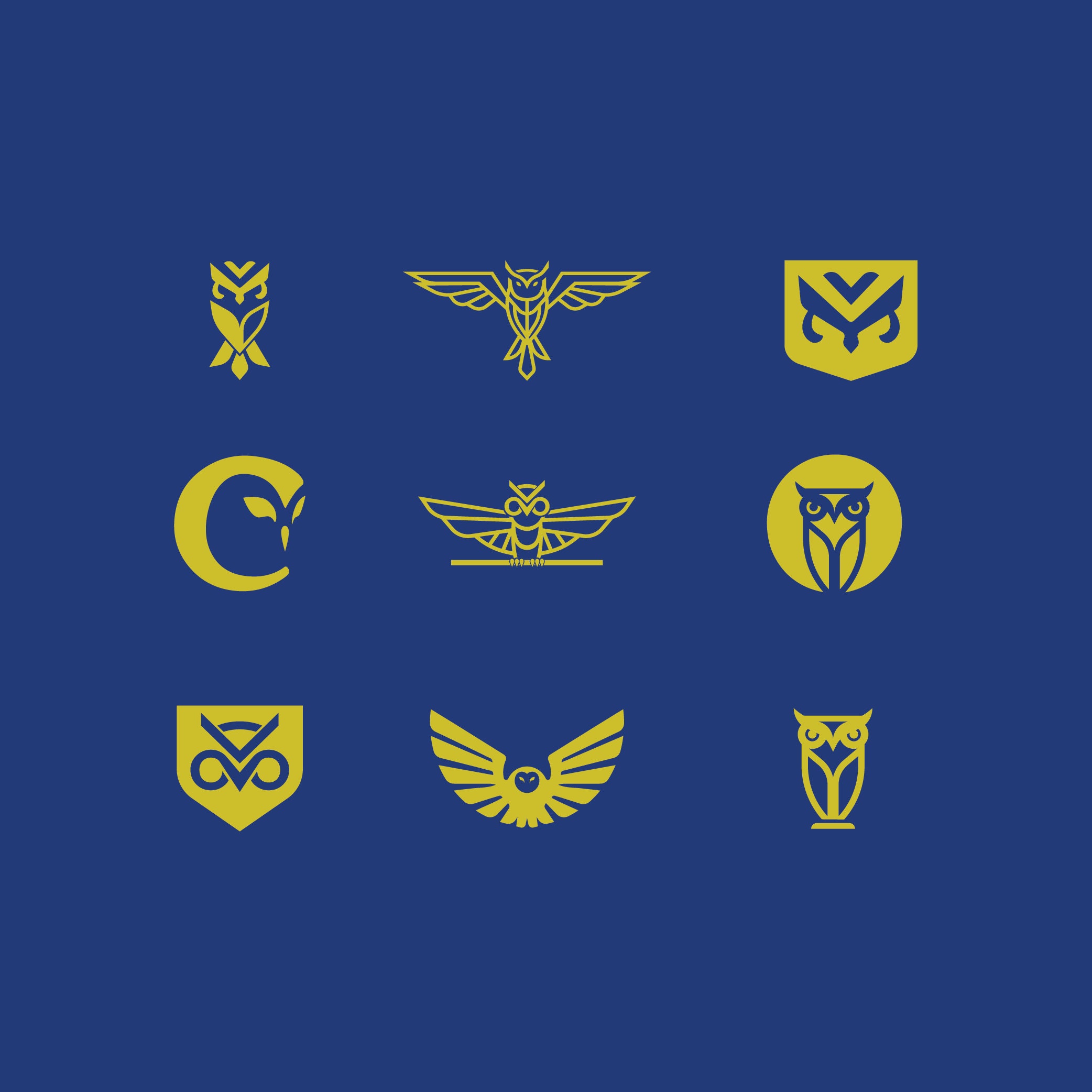 Owl Icons and Marks | Logo Design - Etsy