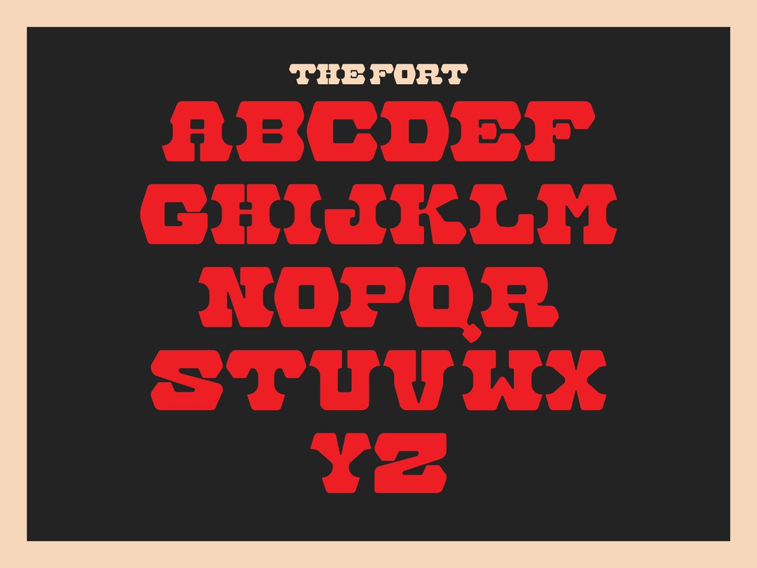 THE FORT™ | A Rustic Display Font - Etsy