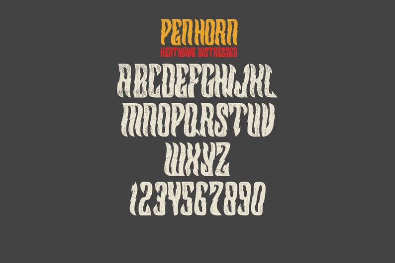 Penhorn Font | Three Font Pack - Etsy