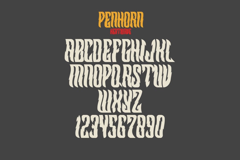 Penhorn Font | Three Font Pack - Etsy