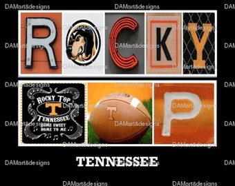 University of TN Big Orange Country Alphabet Photo Art Print | Etsy