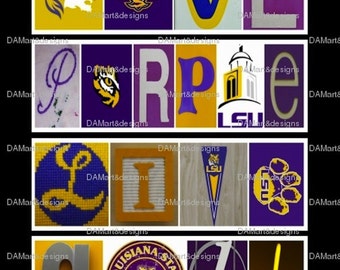 Lsu letters | Etsy