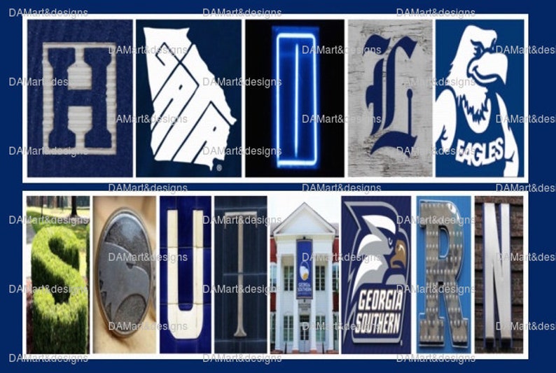 Georgia Southern hail Southern Alphabet Photo Art Print - Etsy