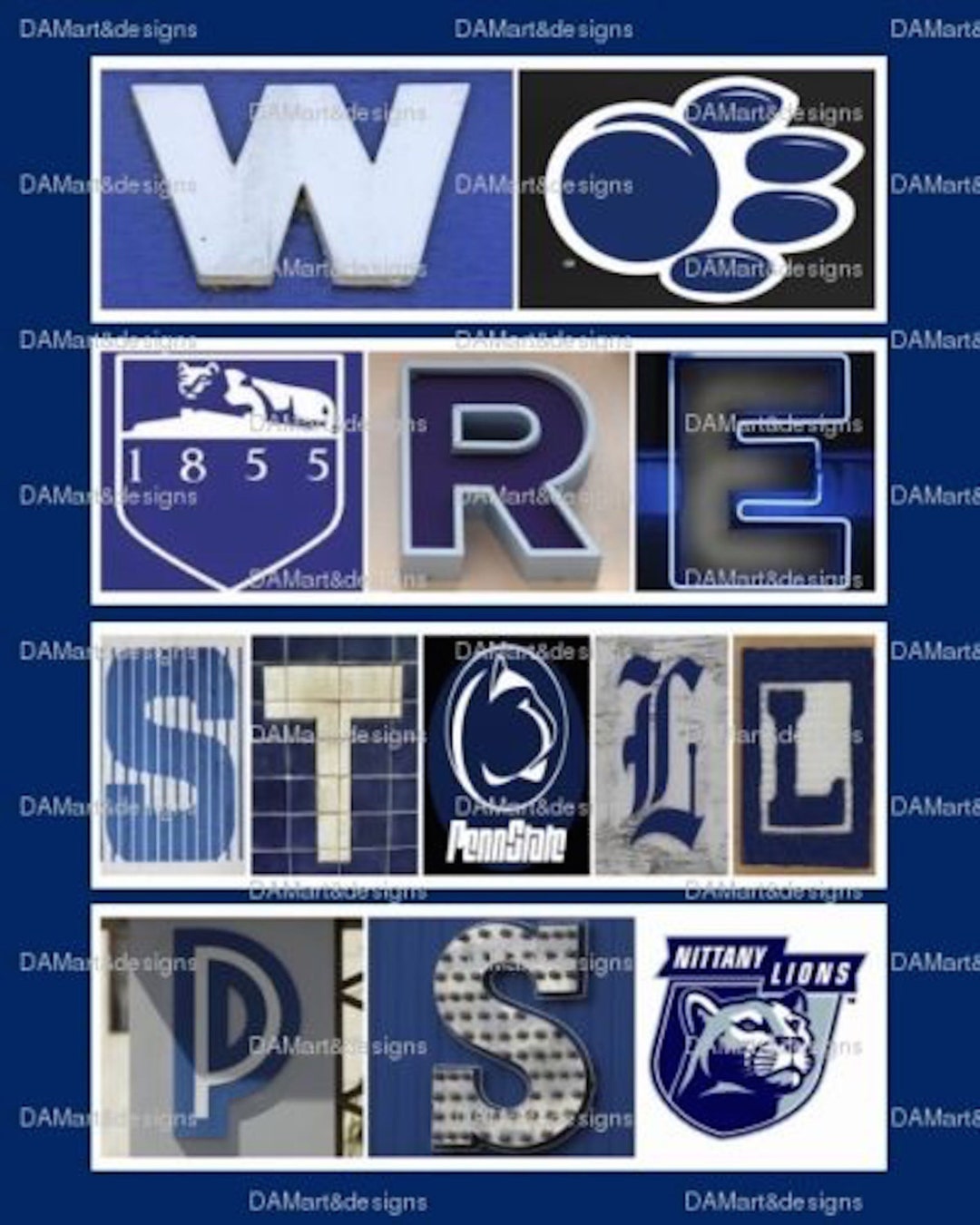Penn State we Are Still Psu Alphabet Photo Art - Etsy