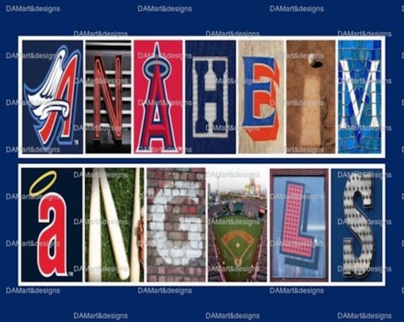Los Angeles Anaheim Angels Alphabet Photo Art Print | Etsy