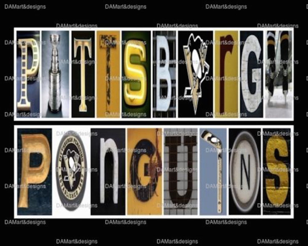 Pittsburgh Penguins Alphabet Photo Art - Etsy
