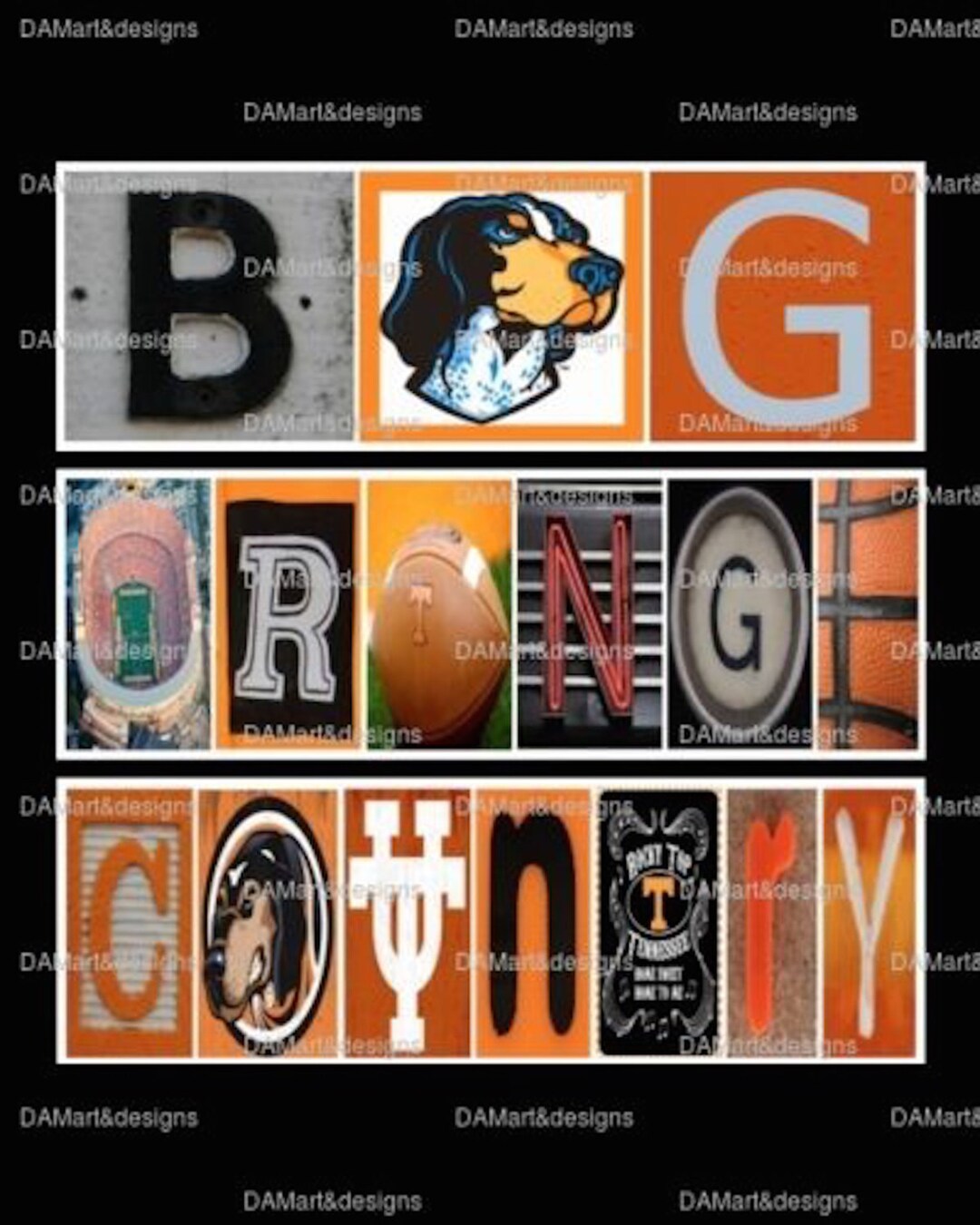 University of TN Big Orange Country Alphabet Photo Art Print - Etsy