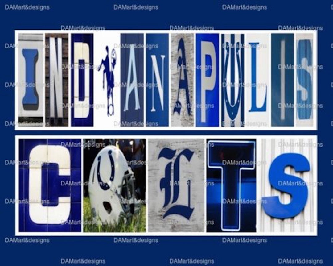 Indianapolis Colts Alphabet Photo Art - Etsy