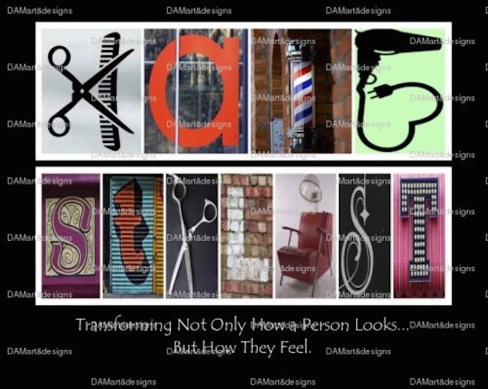 Hair Stylist/ Hair Salon/ Hair Dresser Alphabet Photo Art - Etsy