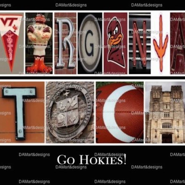 Virginia Tech Poster - Etsy