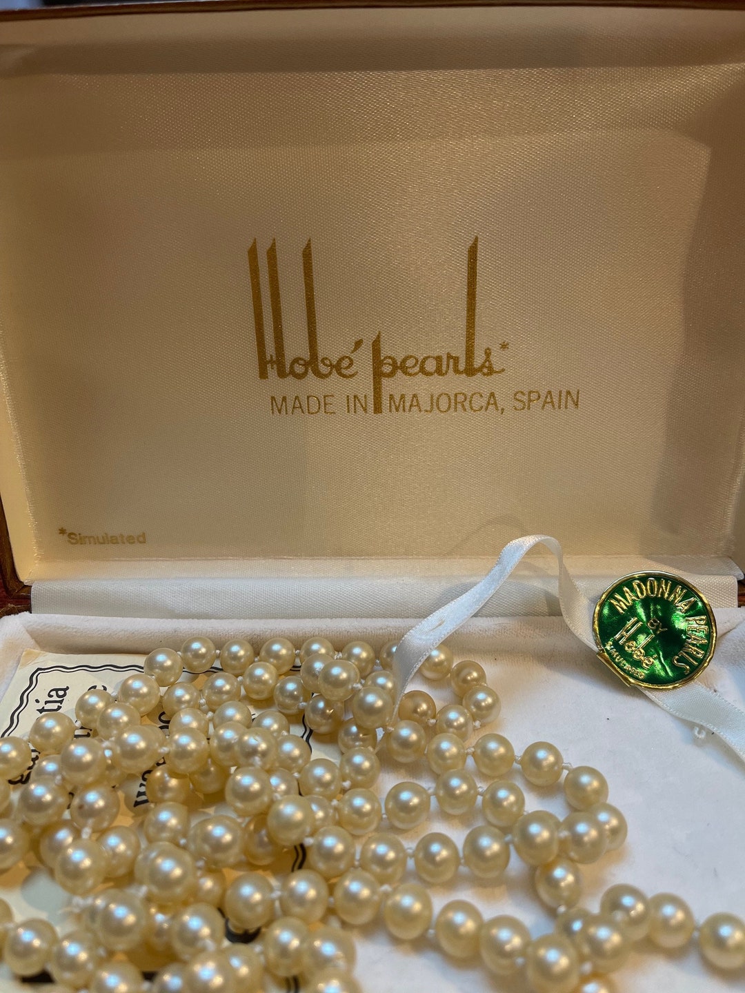 Vintage 1980's Hobe Majorca Pearls Hand-knotted Cream Colored - Etsy