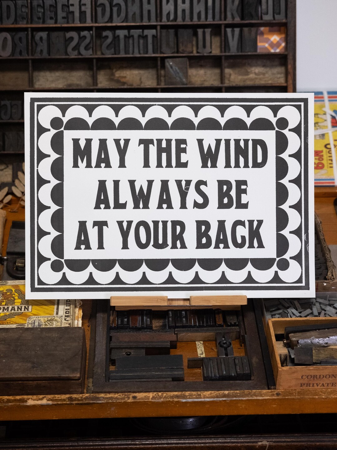 May the Wind Always Be at Your Back, A3 Letterpress Print - Etsy