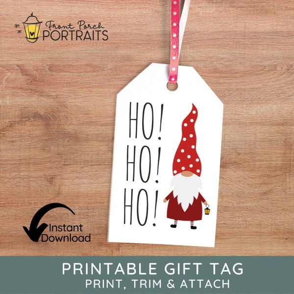 Gnome Christmas Tags - Etsy