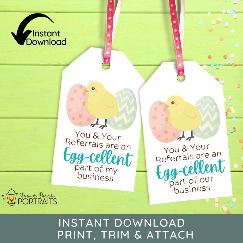 Realtor Pop by Tags Gift Tags Easter Real Estate Pop Bys - Etsy