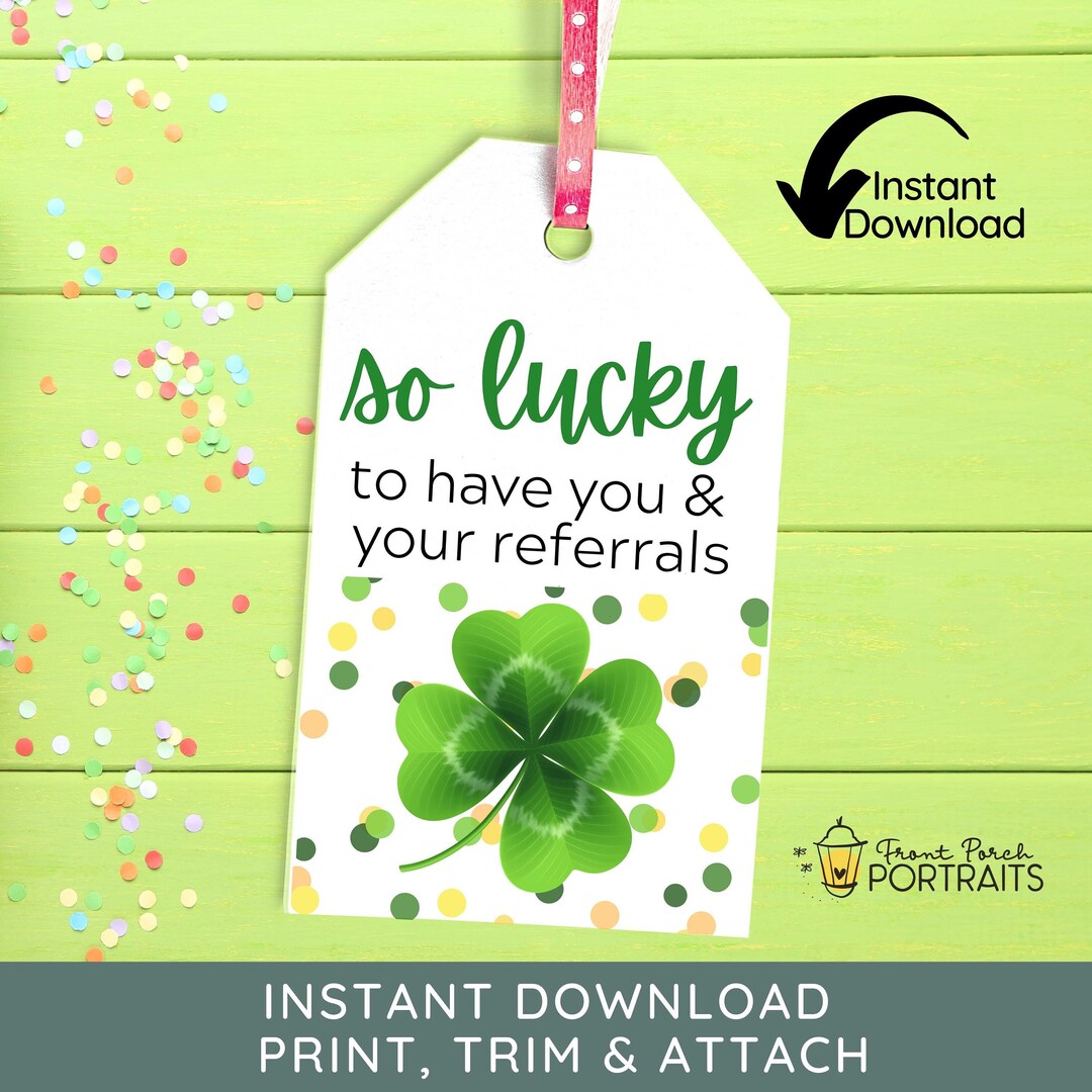 St Patricks Day, Gift Tag, March, Pop Bys, Real Estate, Realtor ...