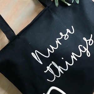 Nurse Things Tote Bag - Nurse Bag - Nusre Life - Gift for Nurse - Nurse ...