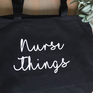 Nurse Things Tote Bag - Nurse Bag - Nusre Life - Gift for Nurse - Nurse ...