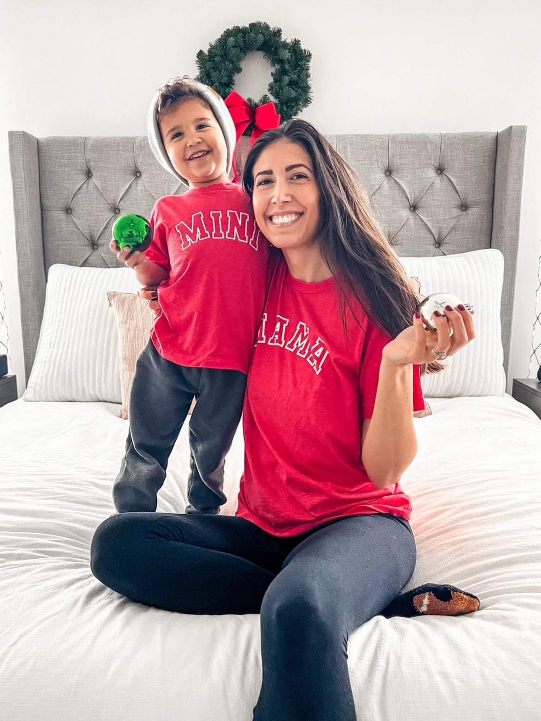 Heathered Red Mama and Mini Set - Christmas Mama and Mini - Mama and ...