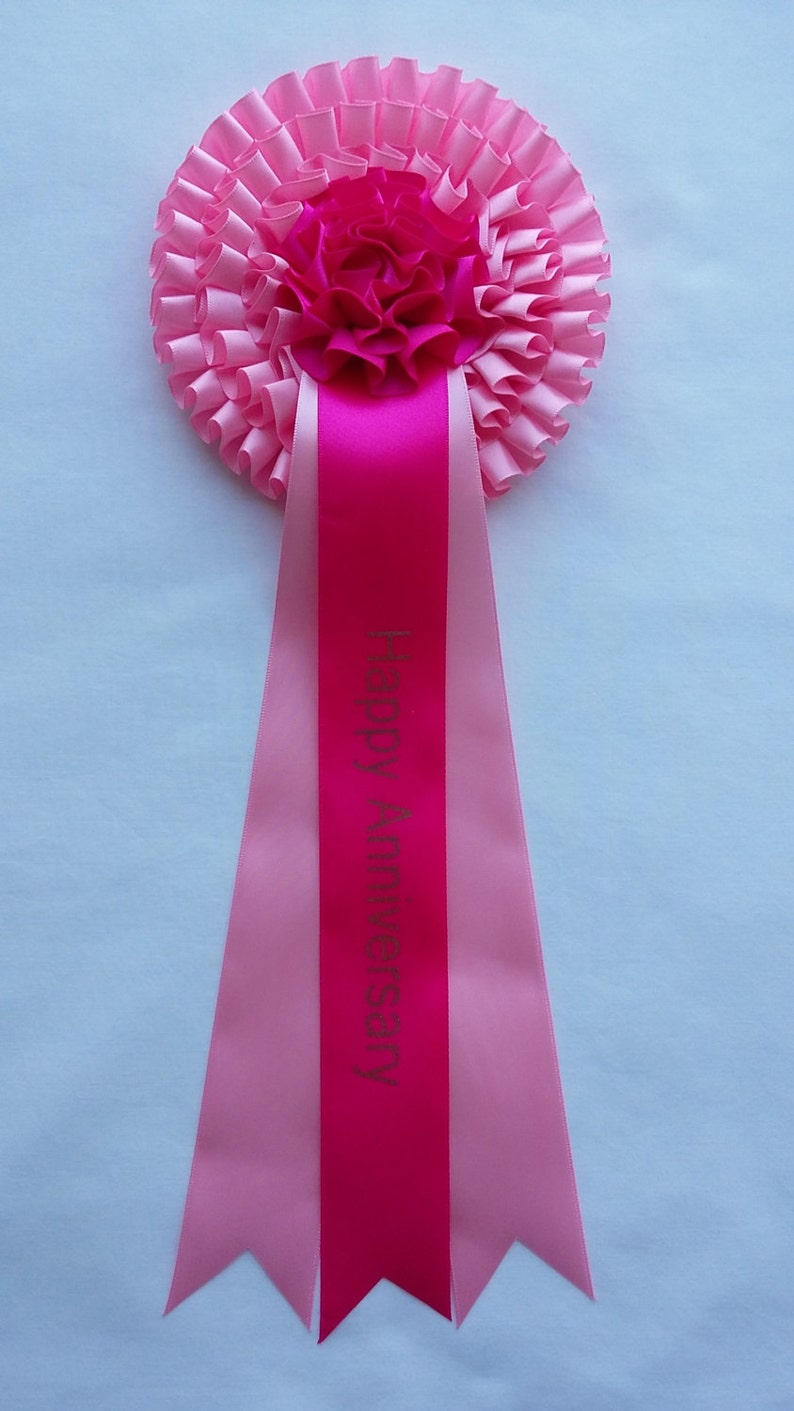 Personalised Handmade Pompom Rosette. Birthdays, Anniversaries ...